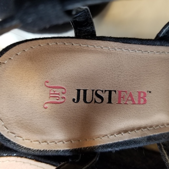 JustFab | Shoes | Justfab Black Platform Sandals Size 7 | Poshmark